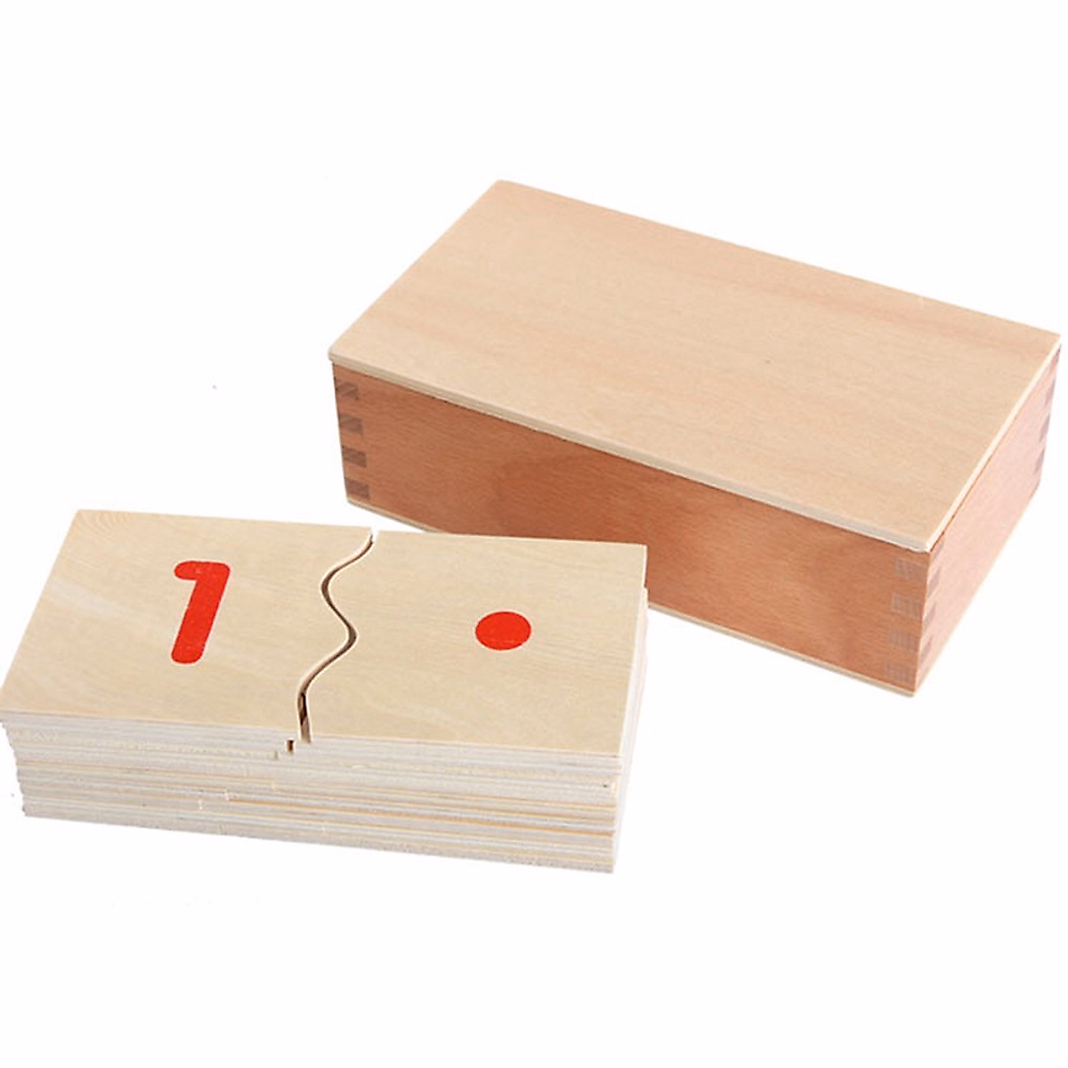 Leader Joy Montessori USA Montessori Math Materials Number Puzzle 1-10 for Preschool Early Learning Tool