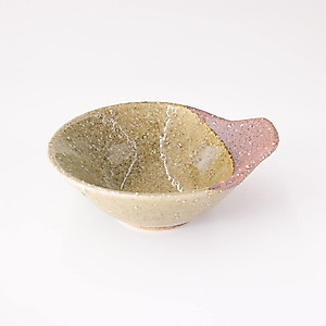 Mino Ware Tonsui Bowl Set, Ofuke Shigaraki, Beige, Hot Pots Bowl, Japanese Ceramic Bowl, 5.0" 2.4floz, Set of 4