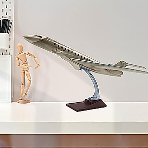 YQNUCO 1:72 Large Model Jet Airplane, Global 7500 Plane Model Resin Aircraft Model for Office Home Desk Decor and Aircraft Enthusiasts Collection or Gift (9x19.7inch)