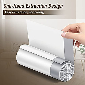 8 Gallon Trash Bags Drawstring, Strong Medium Kitchen Garbage Bag White Trash Can Liners, 22" x 23", (34 Count)