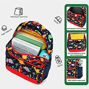 willikiva Car Kids Toddler Backpack for Boys Girls Waterproof Children School Bag(Dinosaur)