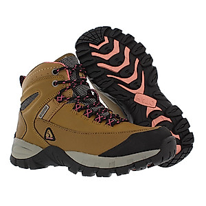 OTAH Forestier Womens Waterproof Hiking Mid-Cut Camel/Pink Boots Size 10.5, Color: Camel/Pink