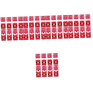 Abaodam 40 Pcs Christmas Cutlery Bag Cutlery Bags Christmas Silverware Pockets Christmas Tableware Bags Party Cutlery Holder Fork Cutter Bags Non-woven Fabric and Fork Fine