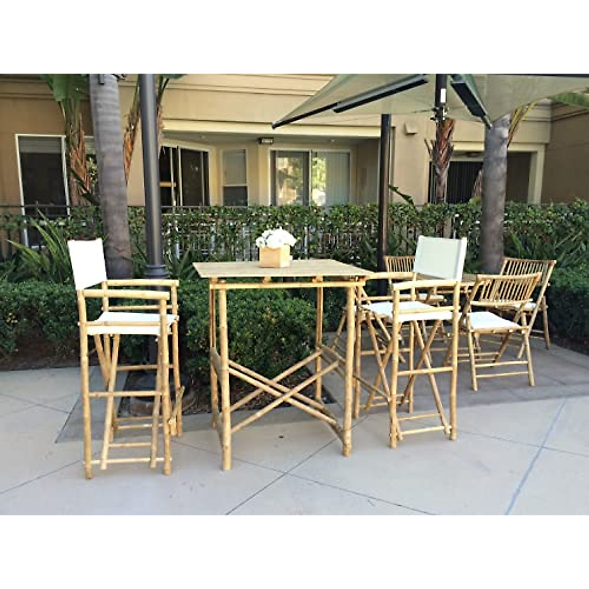 Zero Emission World Bamboo High Director Chair, White