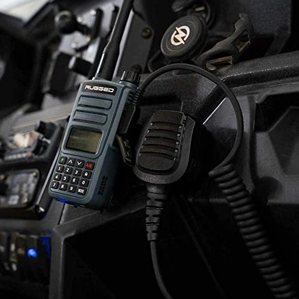 Rugged Single Side Radio & Hand Mic Mount for V3 RH5R RDH16 R1 GMR2 and Baofeng Handheld Radios