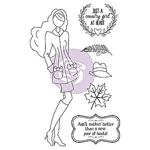 Art Philosophy Julie Nutting Doll Stamp-Jessi-1 Stamp 5.25x8In Sheet Size Embellishment Stamp Vintage Ephemera,Easter Day,Decorations,Saint Patrick's Day Gift St Patricks Day Decorations