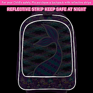 gxtvo Rolling Backpack for Girls, Roller Wheels Kids Bookbag - Wheeled Suitcase Elementary Sequin School Bag - 3PCS Mermaid