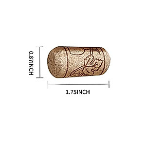10PCS Straight Corks，7/8×1 3/4 Inch Healthy Eco-friendly Natural Wine Corks With Patterns，Use for Wine Corks ，Bottle Stoppers，DIY Projects