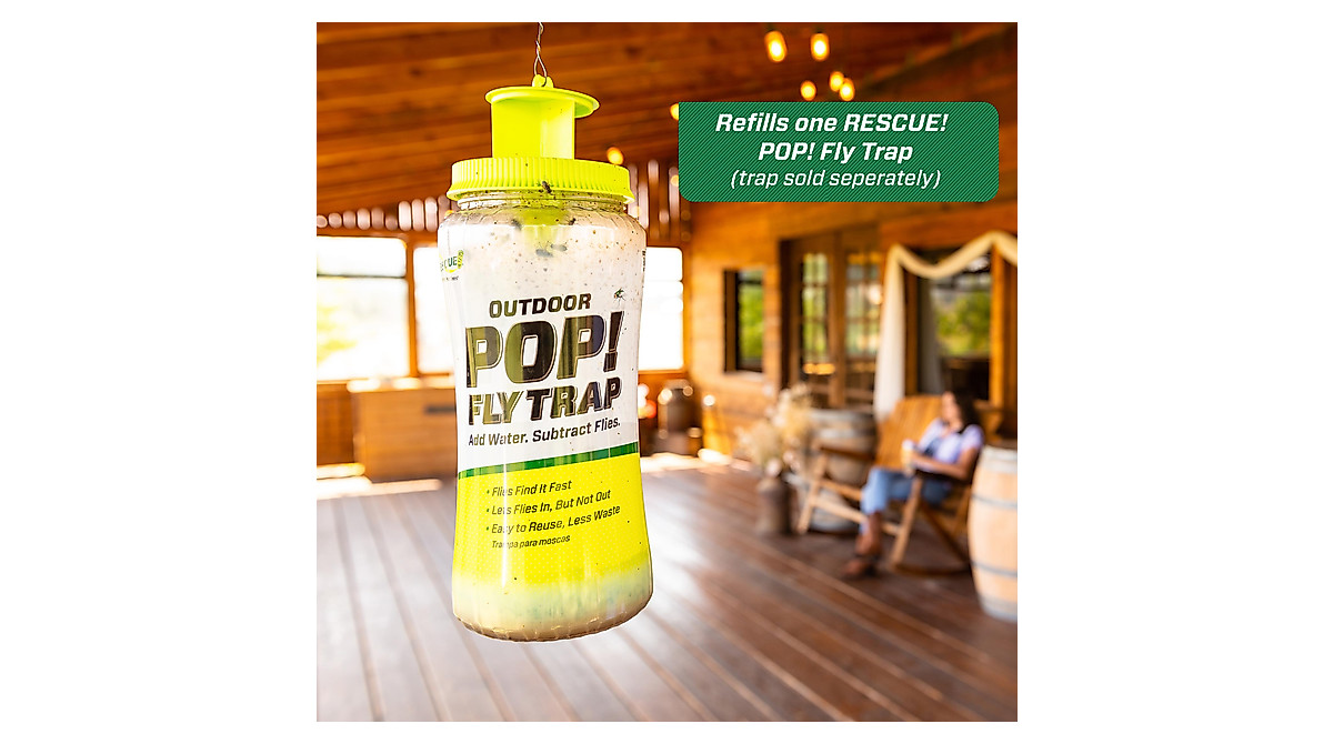 RESCUE! POP! Fly Trap Bait Refill - 4 Pack for Outdoors