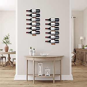 FreshDecor Wine Rack Wall Mounted (Brown)