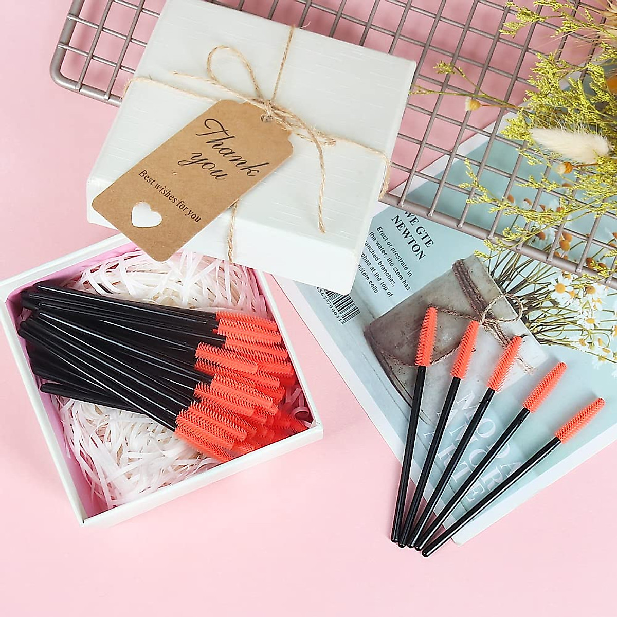 Shintop Disposable Silicone Eyelash Mascara Applicator Wands (Tower-Shape)