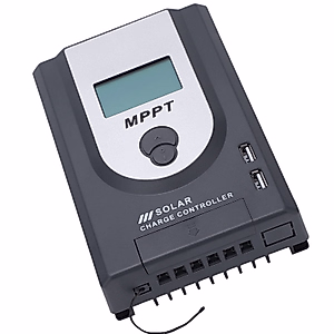 20A Solar Charge Controller, Solar Panel Regulator Temperature Compensation for Gel Lithium Batteries