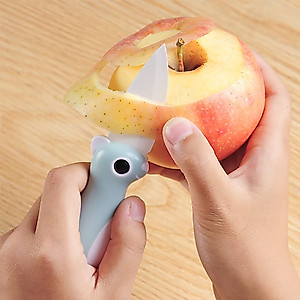 Hidoer Ceramic Paring Knife, Pocket Knife Folding Knife, Super Sharp Blade only 2.3 inch, Fruit Peeling Vegetable Cutting, Easy-to-Carry (Blue)