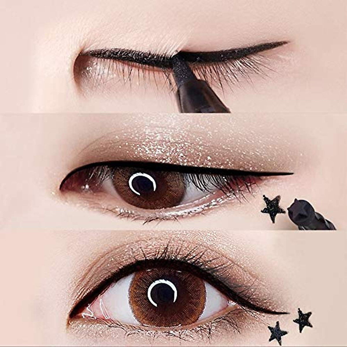LGSZGDCN Double-headed Eyeliner Stamp Winged,Waterproof and Smudge proof 4 Pens Eyeliner Stamp. Perfect Wing Cat Eye Stamp, Long Lasting Liquid Eye Liner, Hypoallergenic and Easy to Use
