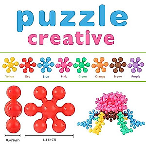 TOMYOU 400 Pieces Building Blocks Kids STEM Toys Educational Building Toys Discs Sets Interlocking Solid Plastic for Preschool Kids Boys and Girls Aged 3+, Safe Material Creativity