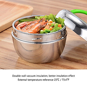Stainless Steel Insulated Lunch Box 1.3L 44Oz Li Silver Container with Insulation Lunch Container Container Jar for Boxed Insulating Insulated Food Jars