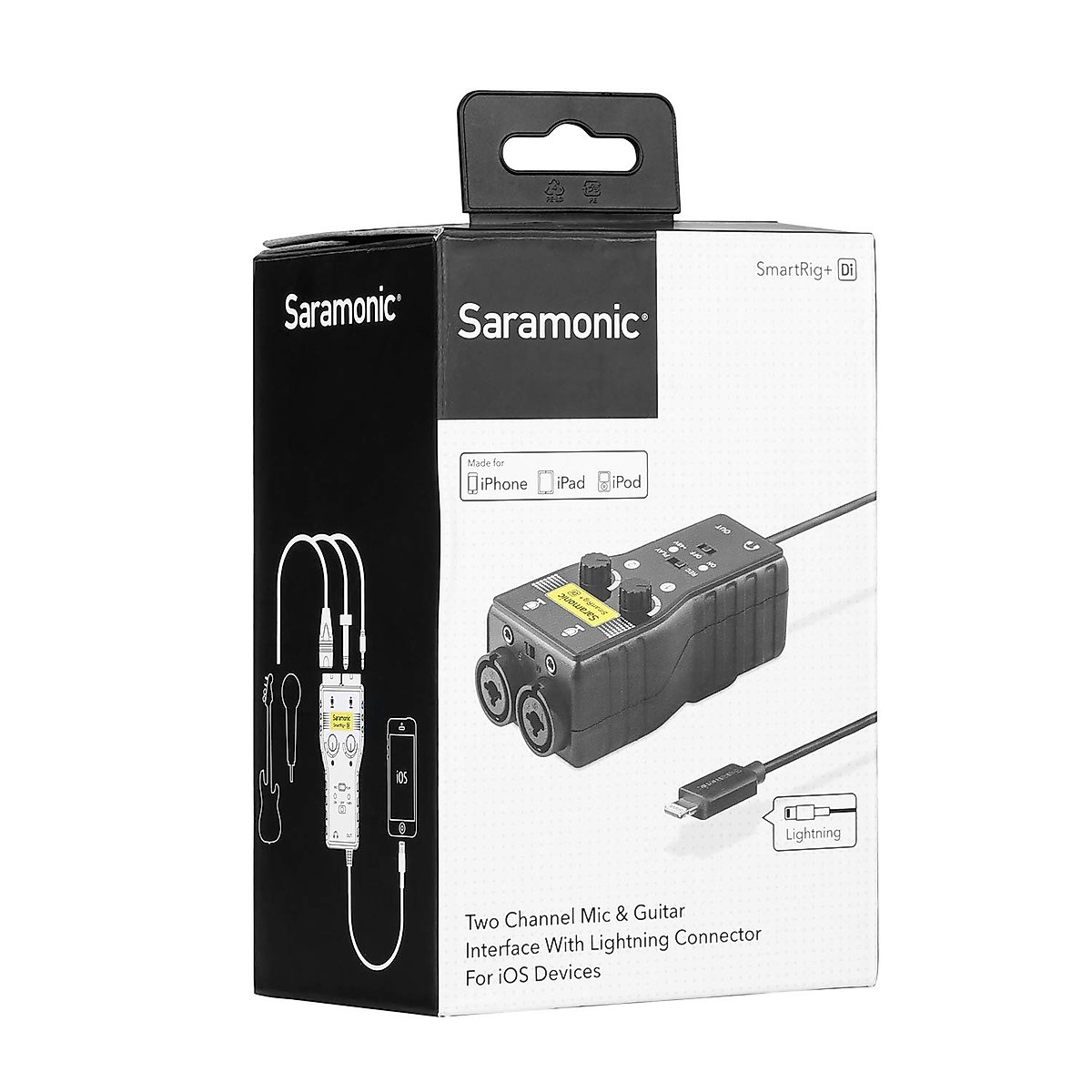 Lightning Microphone Preamp Compatible with iPhone 11 X 8 7 6 Vlog, Saramonic 2-Channel Lightning Mic XLR & 6.3mm Guitar Interface for iPad iPod, iOS Smartphone Tablet YouTube Video