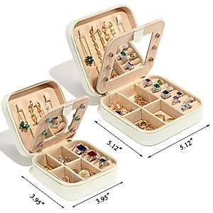 Parima Birthday Gifts for Women -2 Pieces Travel Jewelry Case Set, Travel Gifts Friend Gifts for Women Personalized Gifts Unique Gifts Christmas Gifts for Women Personalized Jewelry Boxes for Women