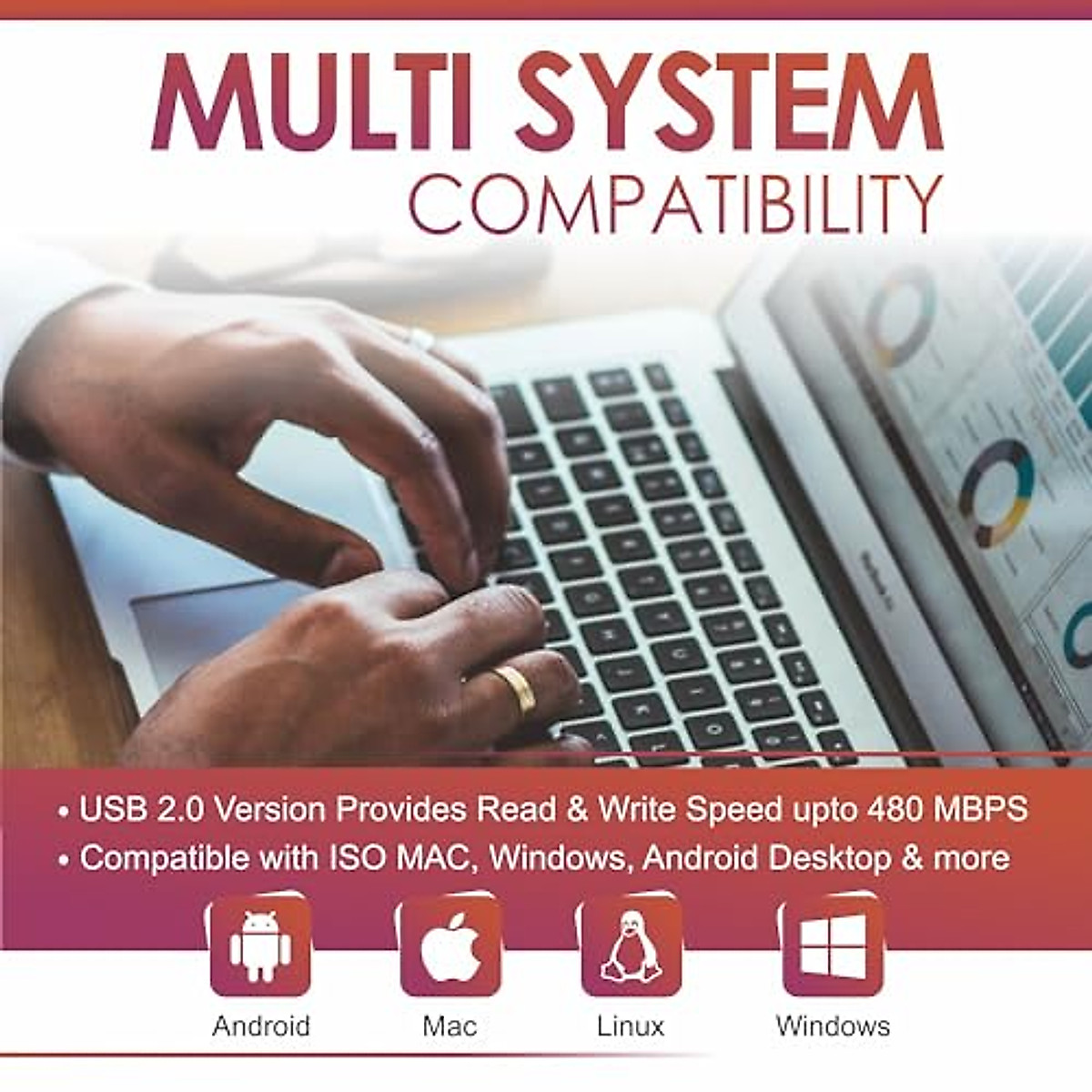 SUHSAI Portable 1TB External Hard Drive, HDD Backup Storage with USB 2.0 Fast Data Transfer, Ultra Slim & Light Hard Disk 2.5” Compatible with PC, Mac, Window, Laptop, and Desktop (White)