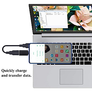 AAOTOKK OTG Micro to USB Adapter, Aluminum Alloy Micro USB Male to USB 2.0 A Female OTG (On The Go) Adapter for Android Smartphone Tablets More USB and Micro Devices (2 Pack-Black)