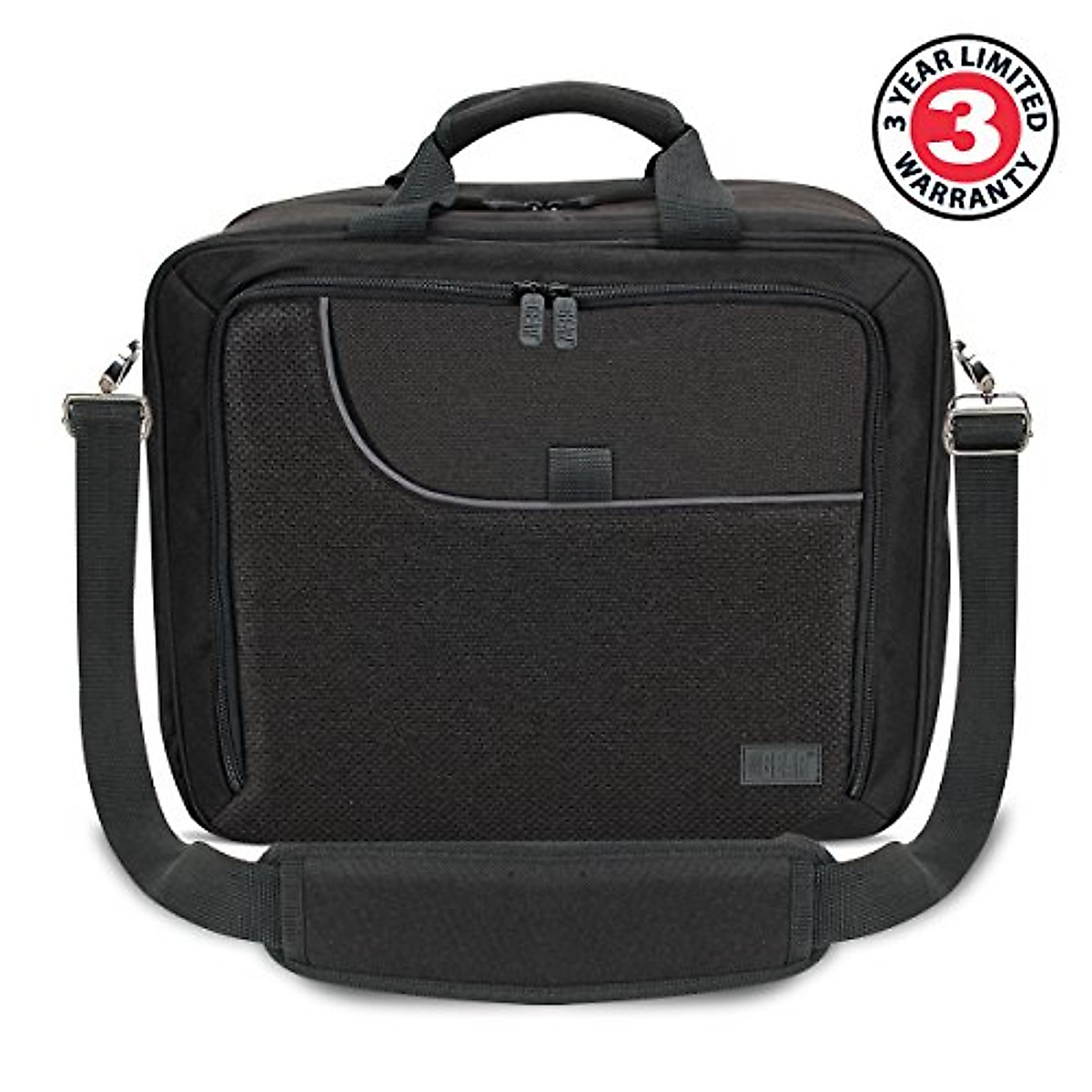 USA GEAR Console Carrying Case - Xbox Travel Bag Compatible with Xbox One and Xbox 360 with Water Resistant Exterior and Accessory Storage for Xbox Controllers, Cables, Gaming Headsets - Black