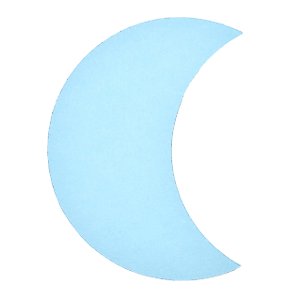 15-Pack, Baby Shower Baby Blue Crescent Moon, Cardstock, 2.5" Diameter