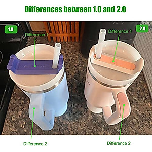 Spill Stopper Set for Stanley Cup 1.0 40oz / 30oz, 6pcs Silicone Leak Proof Straw Stopper Plug for Stanley Tumbler with Handle, With 2 Straw Cover Cap, 2 Lid Leak Stopper, 2 Anti Spill Stopper