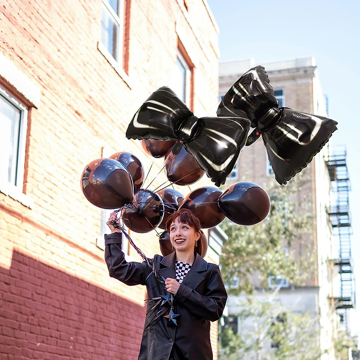 Big Black Bow Tie Balloon Bowtie Balloon Father's Day Balloon Mouse Balloon, 6 Pack Bow Balloon Bowknot Foil Balloons Mouse Party Decoration For Birthday Wedding Bridal Baby Shower Gender Reveal