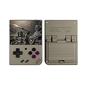 Miyoo Mini Plus Retro Handheld, Funny Game Console with 3.5 Inch IPS Display and Preload Games, Portable Game Player Support Onion OS, Built-in Multi-emulations (Grey)