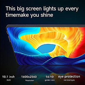 Qinlorgo 10.1 Inch Tablet PC, 5G WiFi Octa Core Processor Tablet PC for Travel (US Plug) (RTLRqta459kzx2-12)