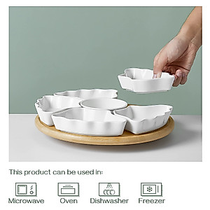 DOWAN Bundle 12 Inches Lazy Susan Appetizer Serving Tray