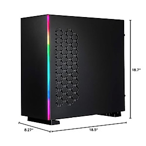 Rosewill ATX Mid Tower RGB Gaming Computer Case with Tempered Glass, RGB PC Fans, Excellent Cable Management and Airflow, Support for AIO Water Cooling, and Large Graphic Cards/VGA - Prism S500 (NP)