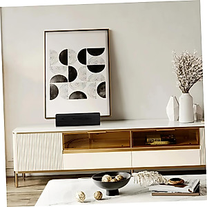 IMIKEYA Full Length Mirror Stand, Wooden Floor Mirror Base Dressing Mirror Holder Support Picture Frame Rack Wood Artwork Display Bracket for Bedroom Living Room Black