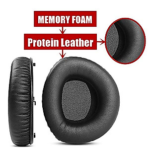 Replacement Earpads Ear Cushion Memory Foam HDR160 HDR170 RS160 RS180 Compatible with Sennheiser HDR160/170/180 RS160/170/180 Wireless Headset Upgrade Protein Leather Ear Covers