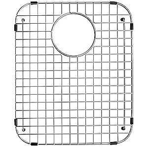 Serene Valley Sink Bottom Grid 14-1/16" x 17-1/4”, Rear Drain with Corner Radius 2", Sink Protector SVM1417R