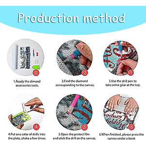 KYOQFVN Halloween Diamond Painting Kits for Adults,5D Full Round Diamond Halloween Clown Diamond Art Kit, Large Dots Diamond Painting for Beginners, DIY Beads for Home Wall Decor, 27.5" x 15"