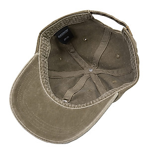 DASMINI Dad Hats for Men Womens Baseball Caps Mountain Hat Adjustable Unstructured Vintage Outdoor Cap(Olive)