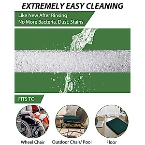 AOSYCO 4D Airflow Seat Cushion, Long Sitting Office Chair Pad, Pressure Relief Cushion Butt Lumbar Back Support, Extremely Easy Cleaning for Wheelchairs, Outdoor Patio with Covers, 1in (Height)