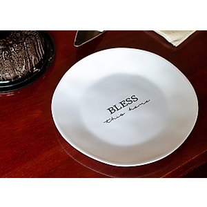 Bless this home 10.25 x 10.25 Melamine Decorative Serving Platter