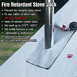 DANCHEL OUTDOOR Mountaincattle Hot Tent with Stove Jack, Waterproof Easy Set Up Tent for Family Camping and Backpacking, Hiking, Hunting (green, 13.1ft dia.)