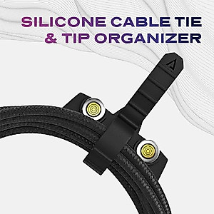 STATIK 360 Pro Magnetic Charging Cable - 100W Fast Charging Magnetic USB C Charging Cable, Magnetic Charger Cable Compatible with Apple Devices, USB-C, Micro-USB, USB-A Adapter - Black 1st Gen 10FT/3M