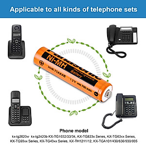 INF·AAA·L 8PCS HHR-75AAA Ni-MH Rechargeable Battery for Panasonic AAA Cordless Phones Batteries, 700mAh