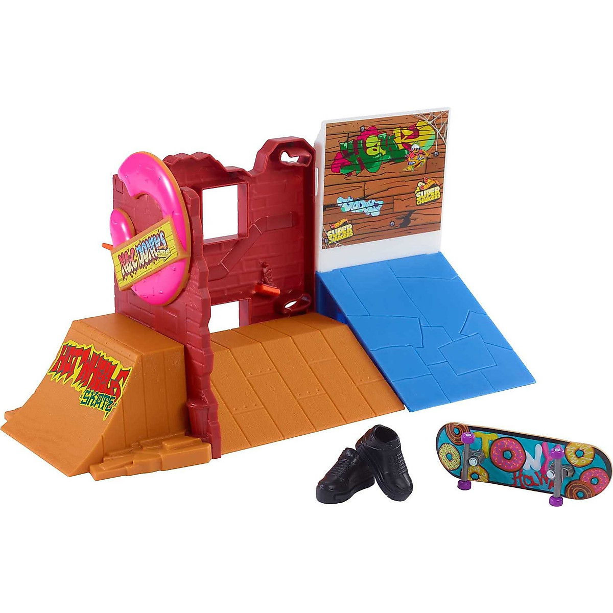 Hot Wheels Skate - Skatepark - Exclusive Board and Shoes (Donut Skatepark)