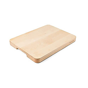 KitchenAid Gourmet 42 x 30cm Butchers Block Chopping Board with Handles, Birchwood