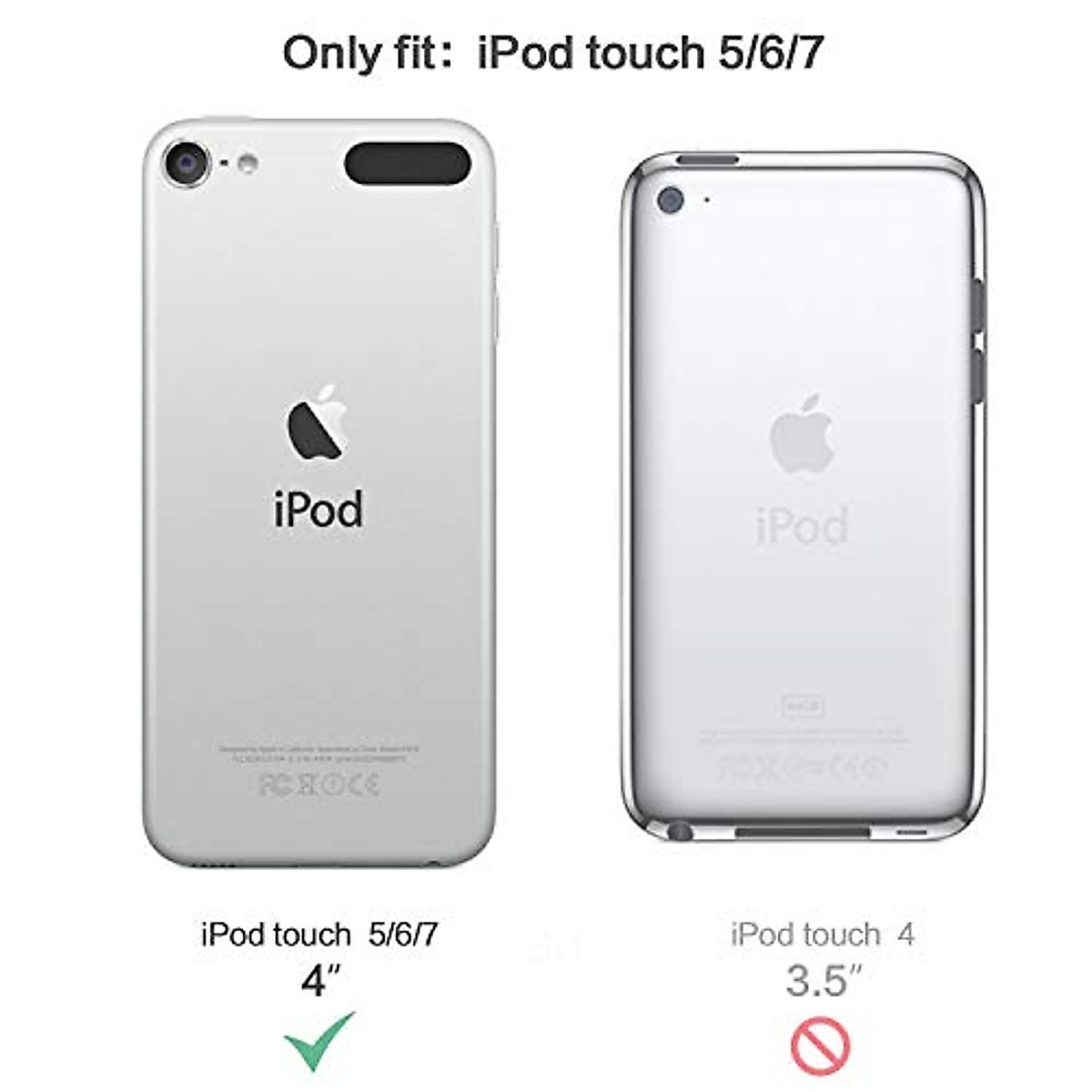 iPod Touch Case Clear with Kickstand, iPod Touch 7 Case with 2 HD Screen Protectors, IDYStar Clear Crystal Case with Built-in Metal Magnetic Kickstand for iPod Touch 7th/6th/5th Gen (Black)