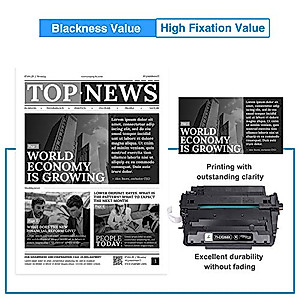 TRUE IMAGE Compatible Toner Cartridge Replacement for HP CE255X 55X CE255A 55A HP P3015 P3015dn P3015n P3015x 3015 Enterprise 500 MFP M521dn M521dw M521 M525f M525dn Printer Ink (Black, 1-Pack)