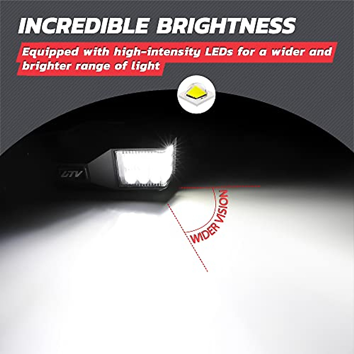 UTV Side View Mirrors, Nibright Ranger Side Mirrors Aluminum w/LED Lights Compatible with Polaris Ranger General, Can Am Defender Maverick Trail, Work with Pro-Fit Cab