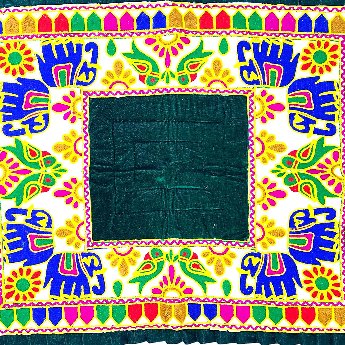 LOVENSPIRE Elephant Pooja Aasan Rug Velvet Prayer Mat Meditation Multipurpose Aasan for Ganesh Pooja Diwali Pooja Mandir and Festive Decor Diwali Decoration Housewarming Gift