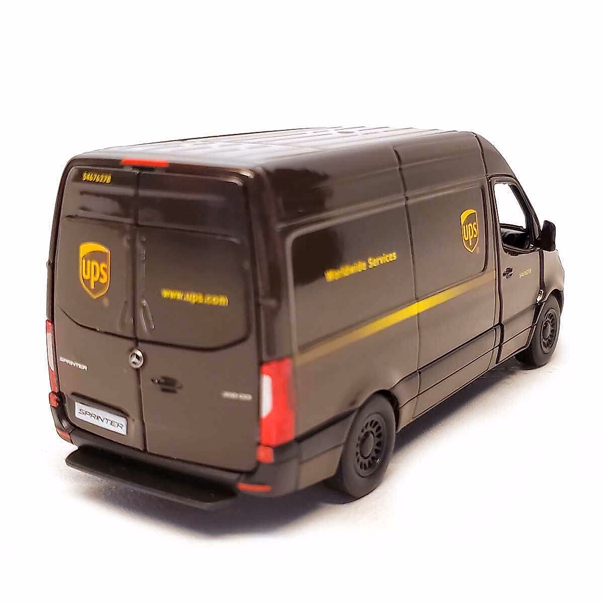 KiNSMART Mercedes-Benz Sprinter UPS Edition Delivery Van 1:48 Scale 5"