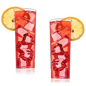 zappy 12 Hard Plastic Highball Drinking Glasses, 10 oz Highball Glass Tall Collins Glass Scotch Glasses Whiskey Glasses Highball Glasses Party Wedding Cups Smoothie Glass